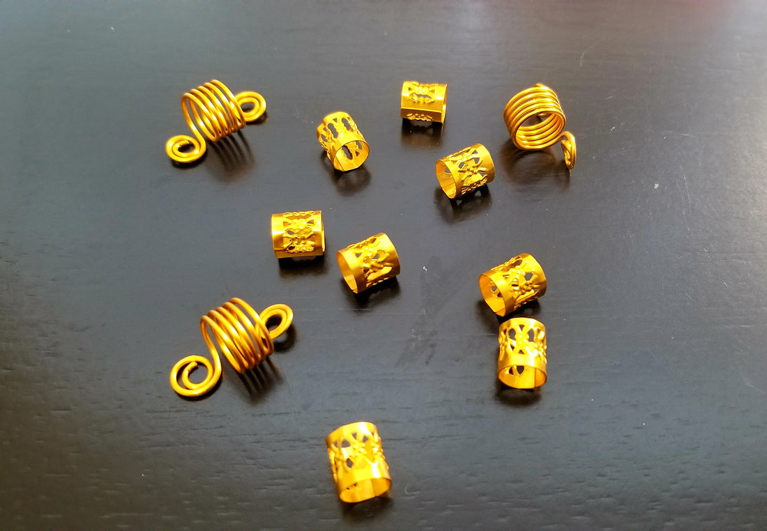 Hair Braid beads gold hair rings braided gold rings hair styles – That ...